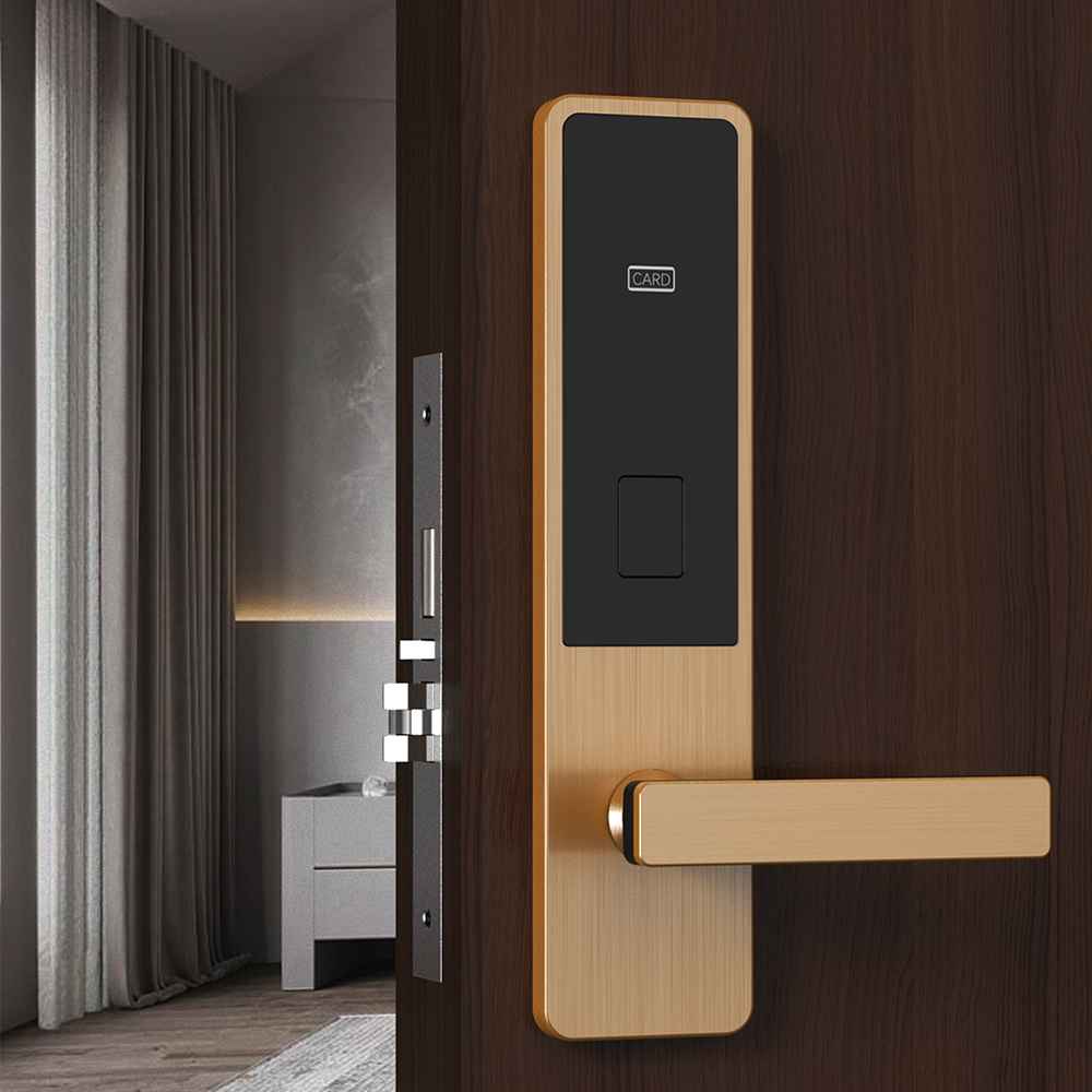 Swiping Key Card Electronic Smart Door Handle Lock