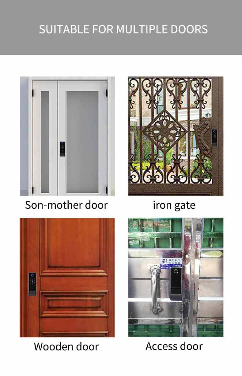 Outdoor TTlock APP Unlock Smart Rim Lock