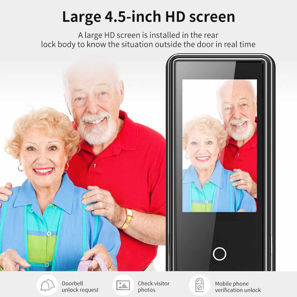 V919 CNC Engraving 3D Face Recognition Smart Lock